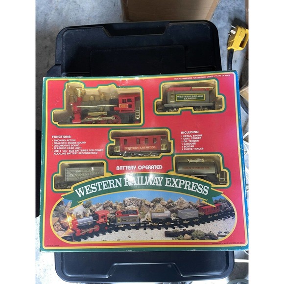 Toys | Vintage Boxed Battery Operated Western Express Train Set Playgo ...